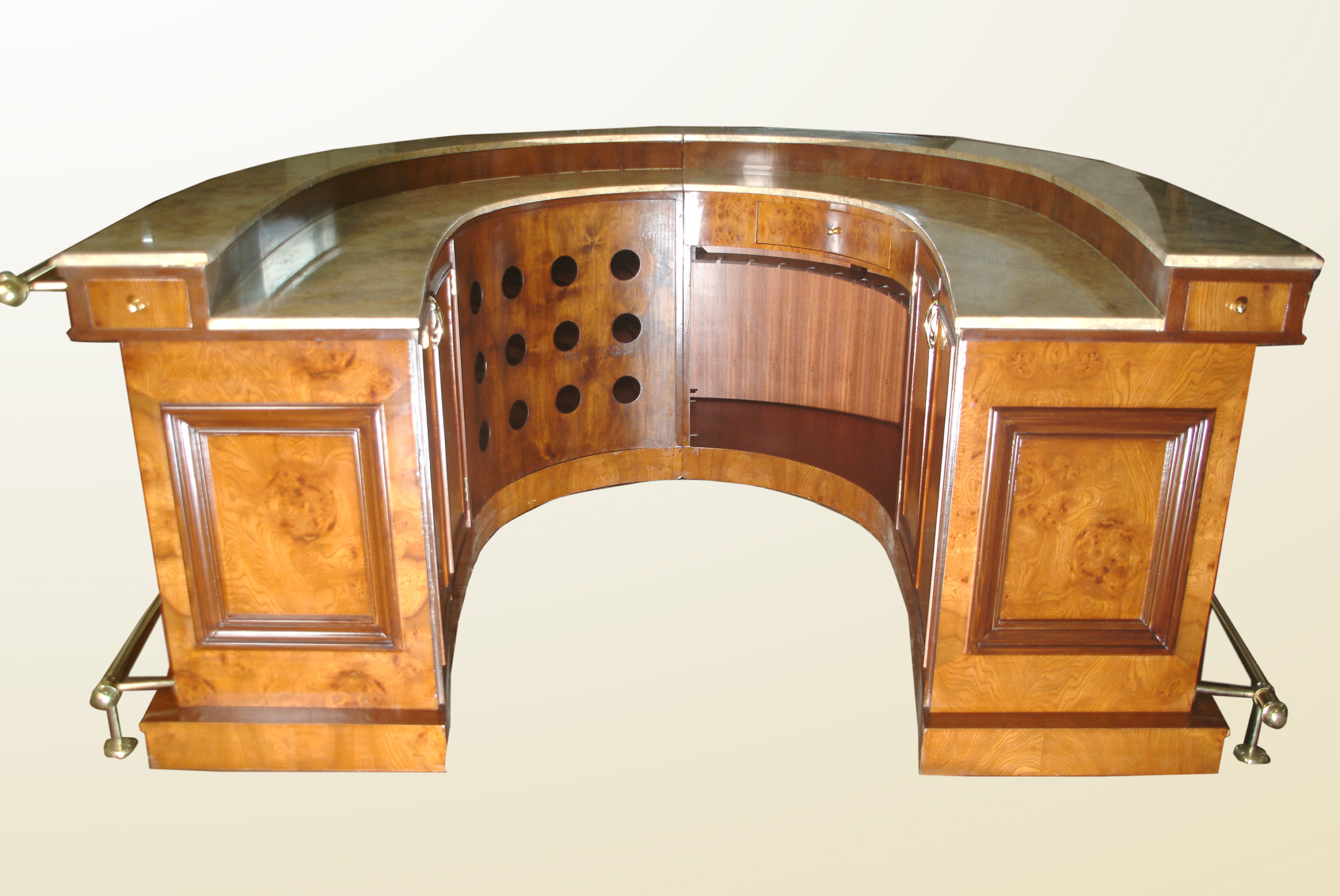 Bar 276COMP – 8 ft. Beechwood Custom Horseshoe Bar – WoodnLuxury