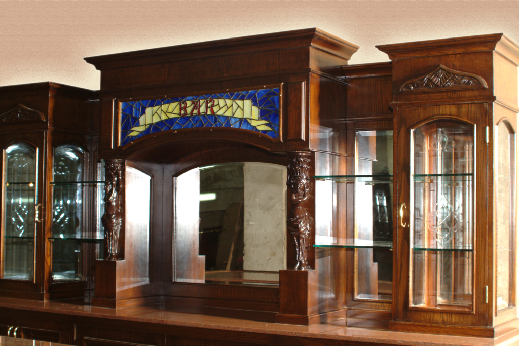 Bar 247OAK – 12ft Commercial Solid wood Bar with Marble Top – WoodnLuxury