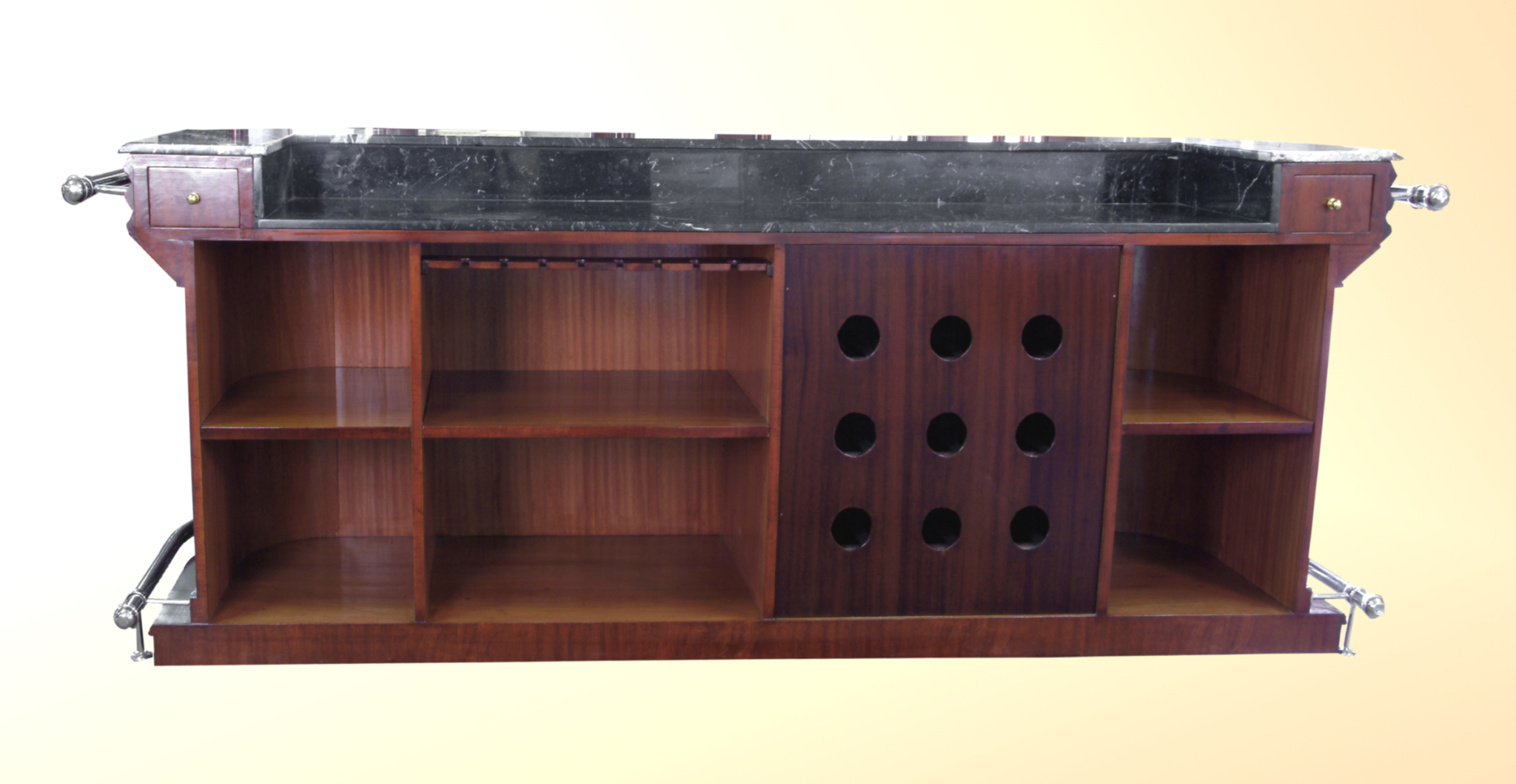 Bar 129MA – 9 ft Maple with Mahogany Finish Cocktail Bar – WoodnLuxury