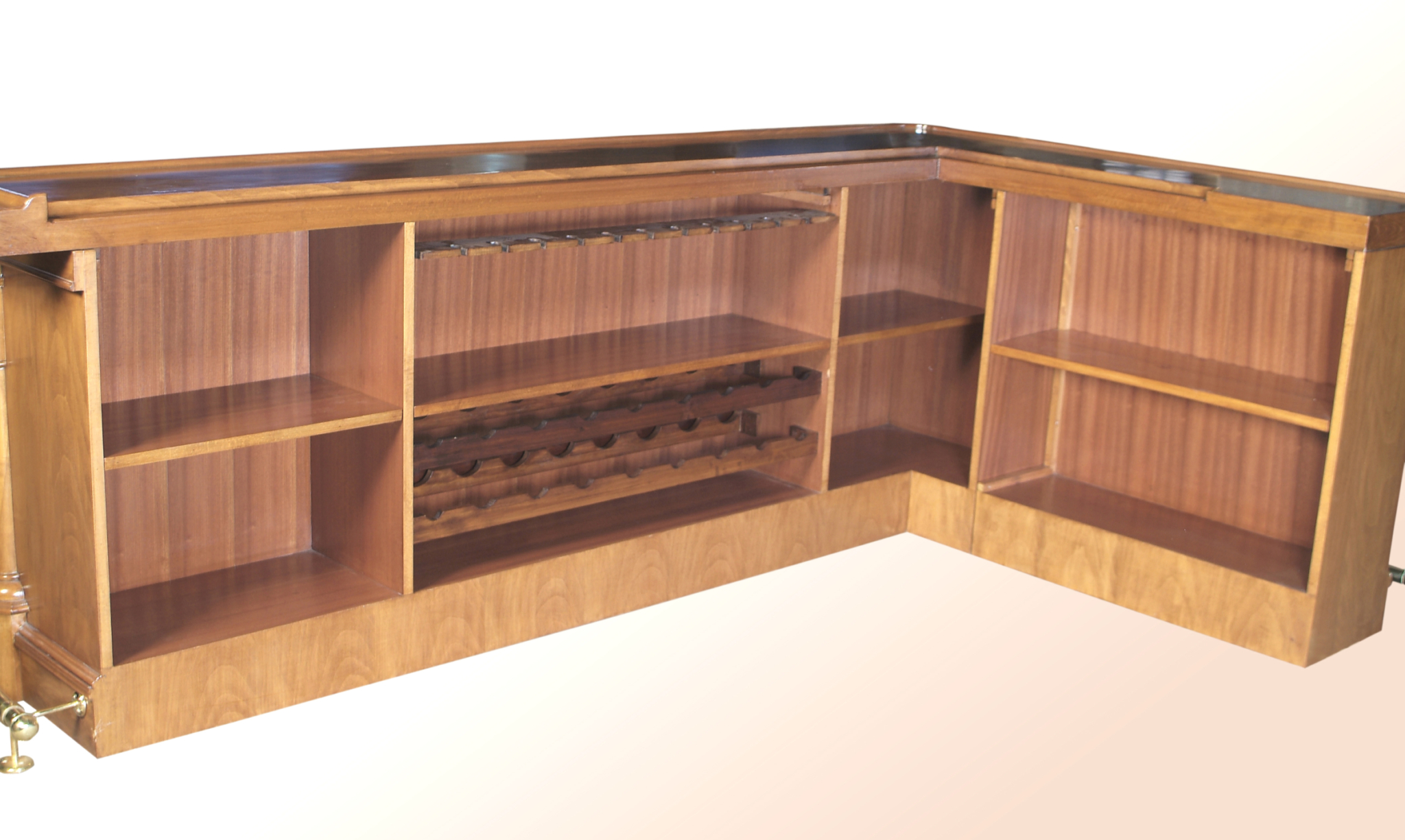 Bar 270BE – 10ft Solid Wood Cocktail Bar with Marble Top – WoodnLuxury