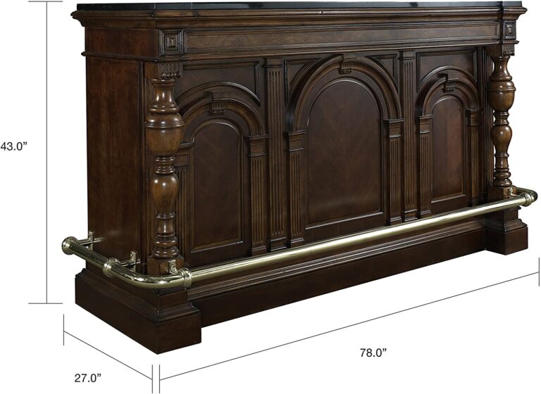 Bar WNL35U – Antique-style Home Bar with Classic Arches – WoodnLuxury