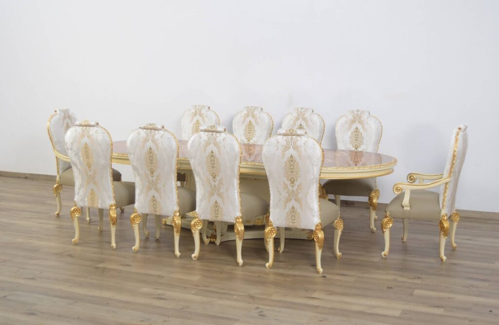 11-Piece Golden Fine Dining Set DR37 – WoodnLuxury