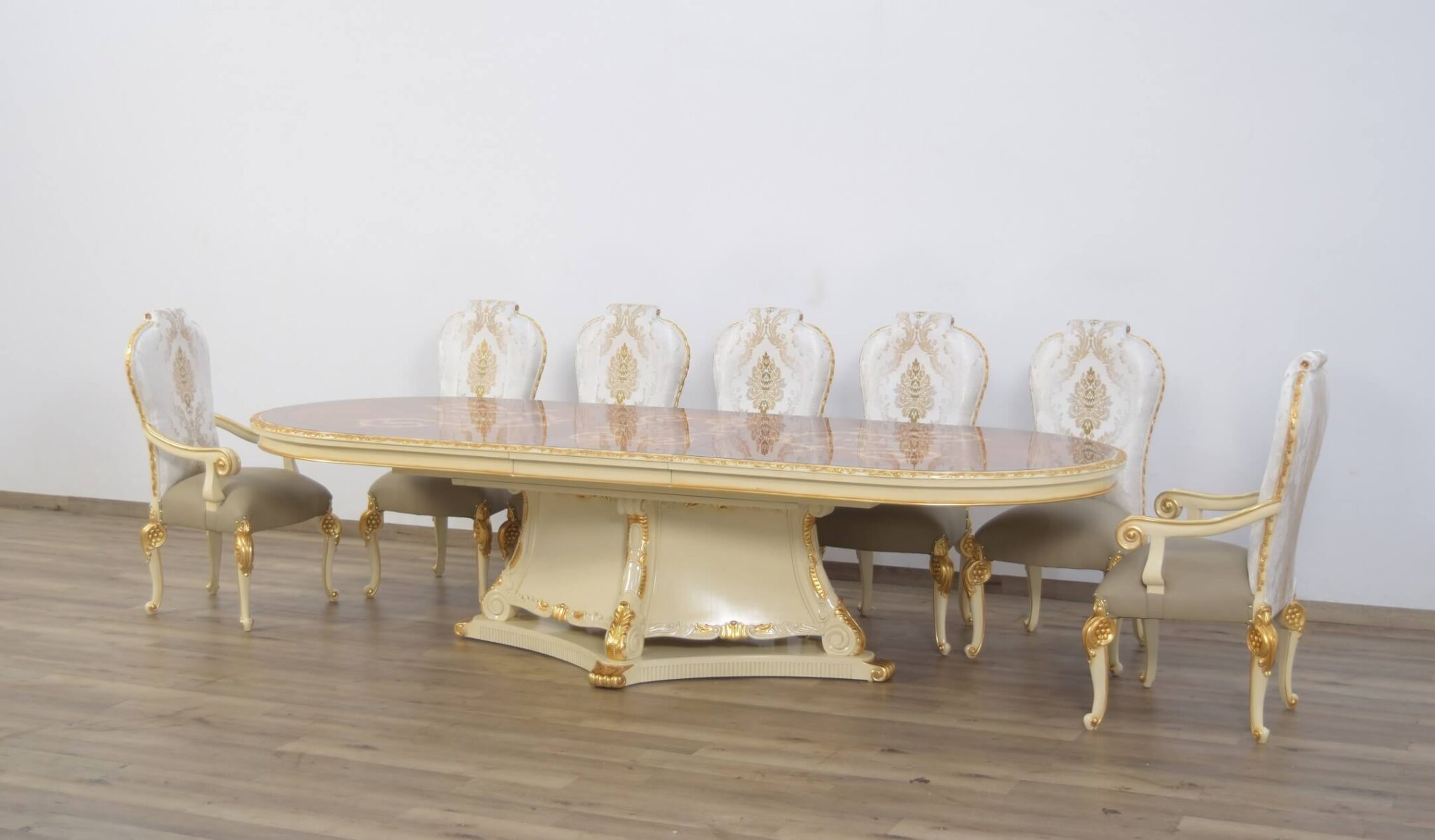 11-Piece Golden Fine Dining Set DR37 – WoodnLuxury