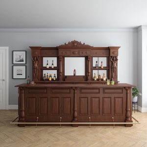 Custom Mahogany Saloon Pub Bar – WNL53 – WoodnLuxury