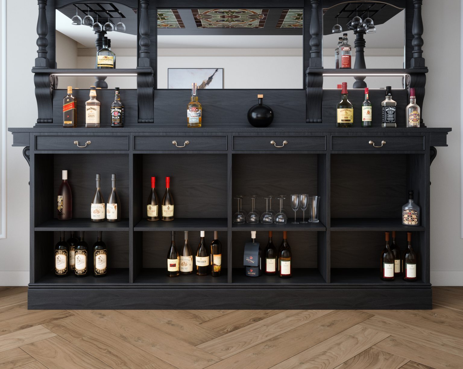 9Ft Premium Mahogany Recreational Canopy Home Bar w/ Marble – WNL47 ...