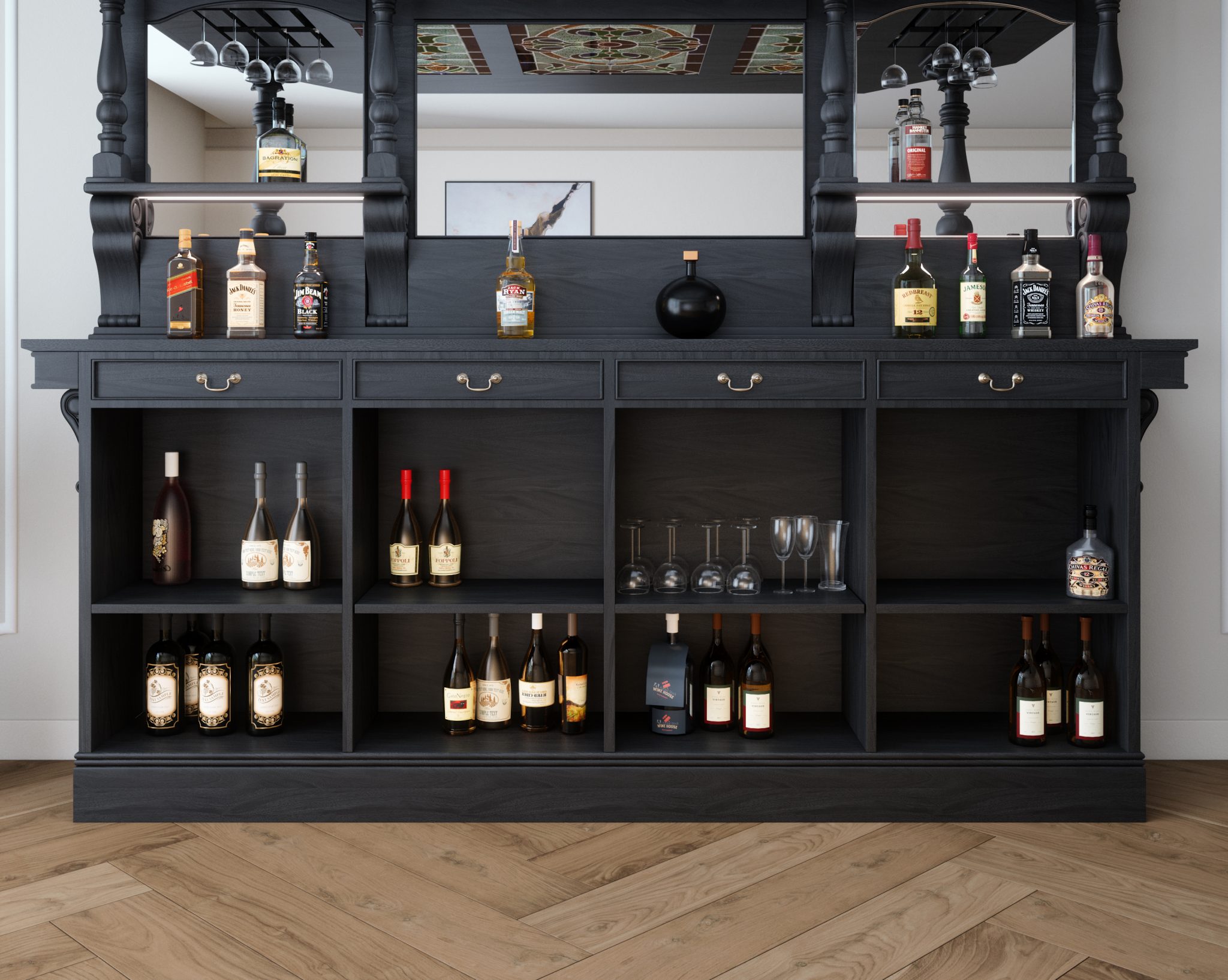 9Ft Premium Mahogany Recreational Canopy Home Bar w/ Marble – WNL47 ...