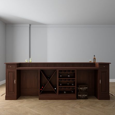 Custom Mahogany Saloon Pub Bar – WNL53 – WoodnLuxury