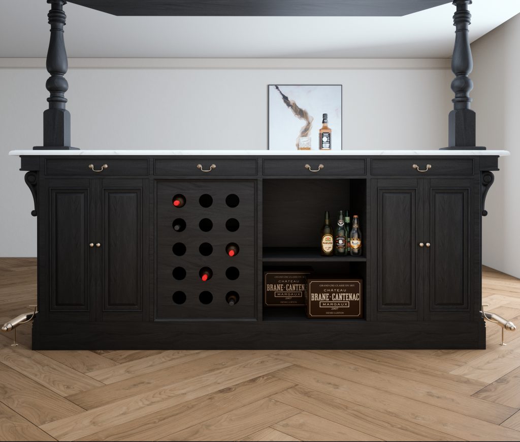 9Ft Premium Mahogany Recreational Canopy Home Bar w/ Marble – WNL47 ...