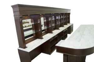 21 ft Wooden Commercial Bar with Overhang – Bar WNL124 – WoodnLuxury