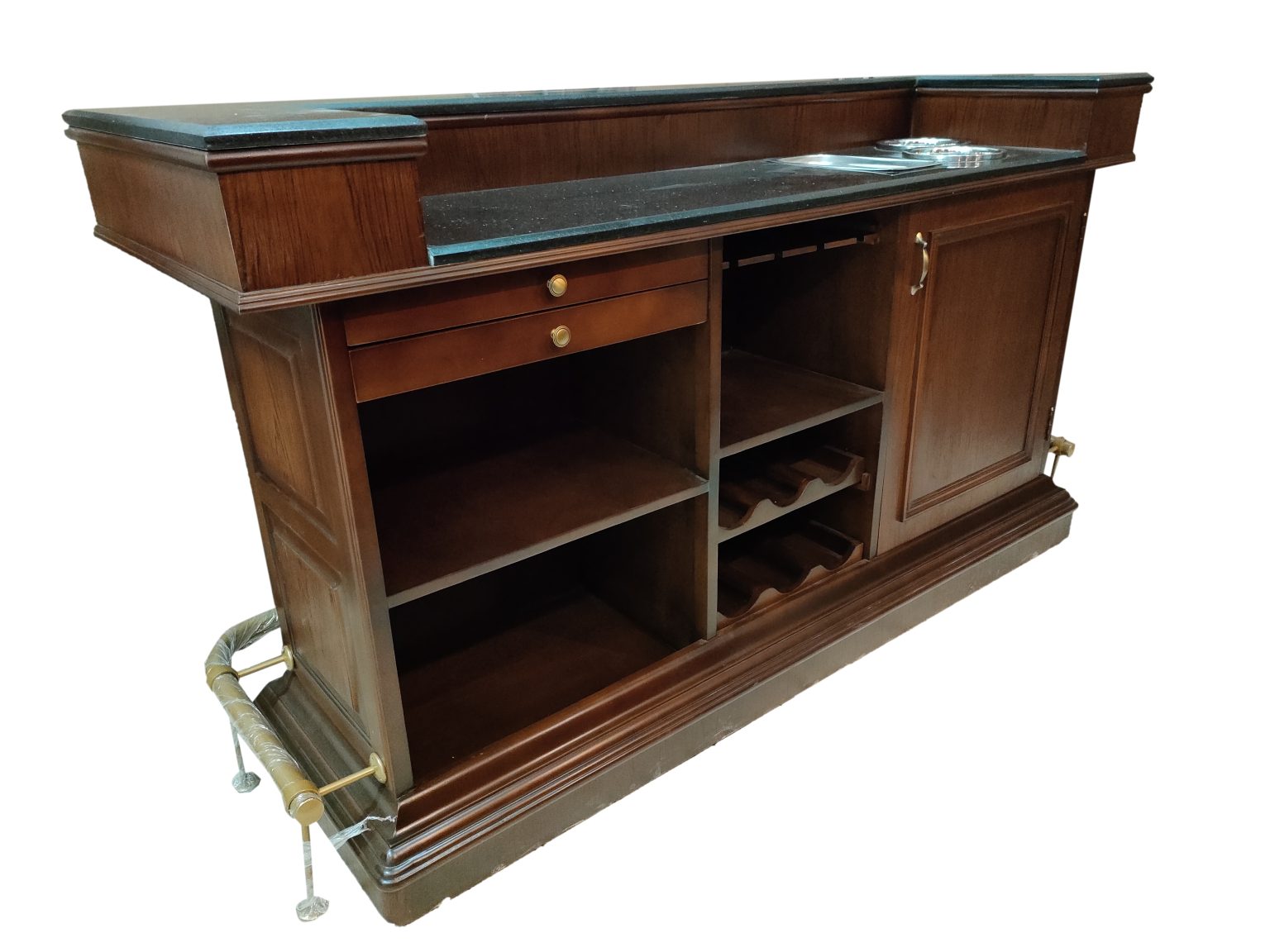 Contemporary Walnut Bar with Overhang – WNL123 – WoodnLuxury