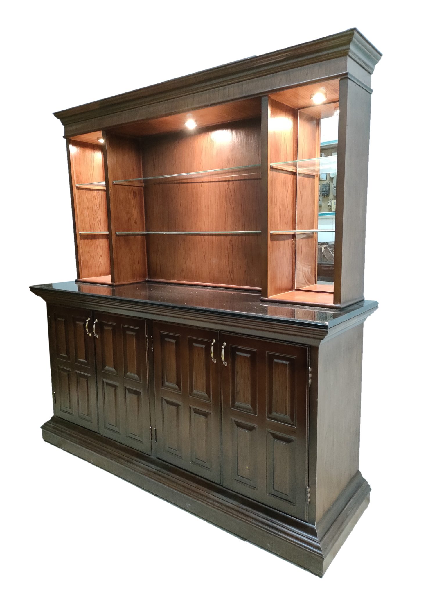 Contemporary Walnut Bar with Overhang – WNL123 – WoodnLuxury