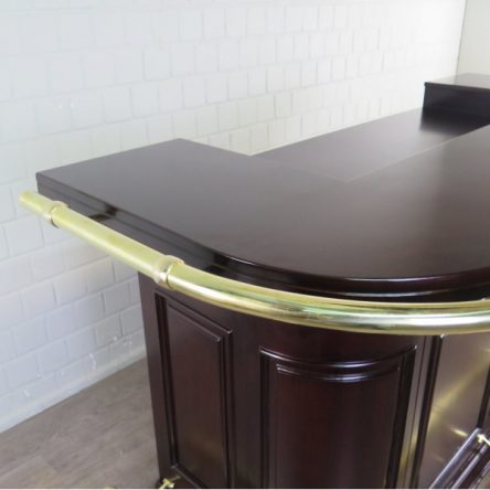 6.5 Dark Home Bar with Rounded Corners – Bar WNL145 – WoodnLuxury