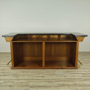 Traditional Custom Home Bar Set with Brass Rail – Bar WNL143 – WoodnLuxury