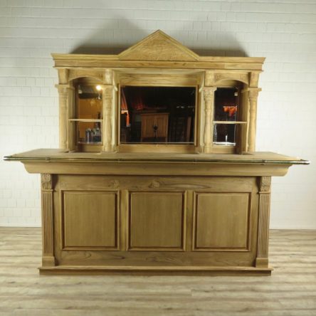 Traditional Custom Home Bar Set with Brass Rail – Bar WNL143 – WoodnLuxury