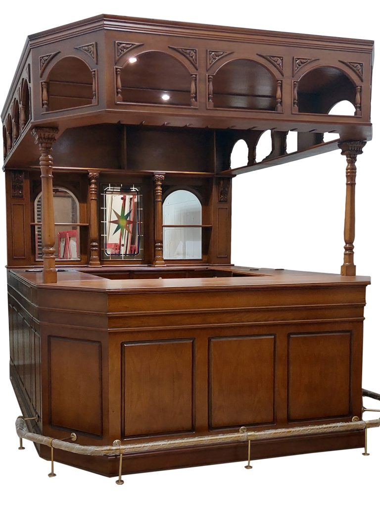 Small English Pub Bar with Canopy & Sink – Bar WNL151 – WoodnLuxury