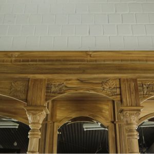 12 ft Cottage-Style Wooden Bar Set with Mirrors – Bar WNL140 – WoodnLuxury