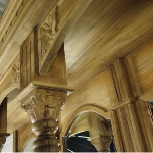 12 ft Cottage-Style Wooden Bar Set with Mirrors – Bar WNL140 – WoodnLuxury