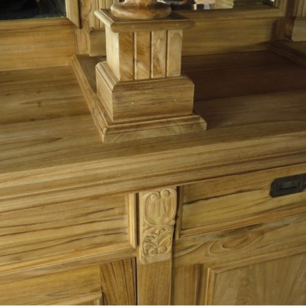 12 ft Cottage-Style Wooden Bar Set with Mirrors – Bar WNL140 – WoodnLuxury