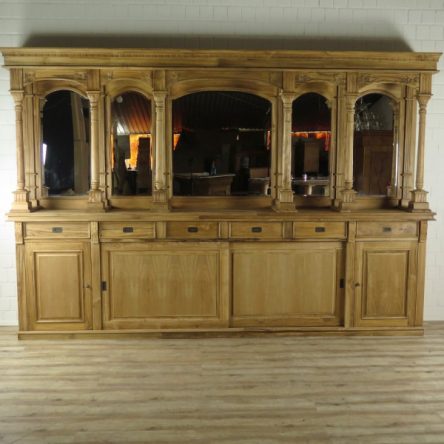 12 ft Cottage-Style Wooden Bar Set with Mirrors – Bar WNL140 – WoodnLuxury