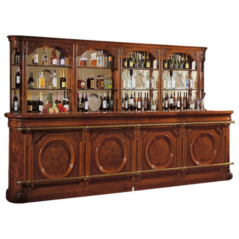 Single Panel Classical Italian Home Bar Set – WNL157 – WoodnLuxury