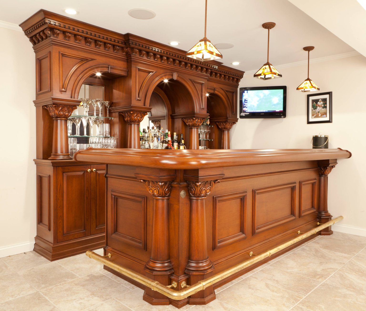 Del Monte Style Traditional American Brunswick Bar – WNL161 – WoodnLuxury