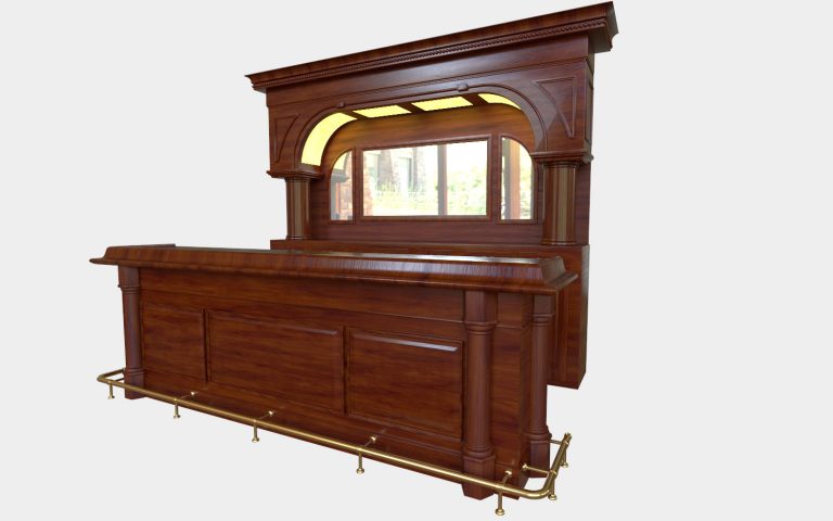 Bar WNL165 – Metropolitan Style Traditional Brunswick Bar – WoodnLuxury