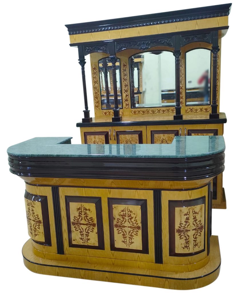 Small Home Bar with a Green Marble Top & Decorative Inlays – Bar WNL170 ...