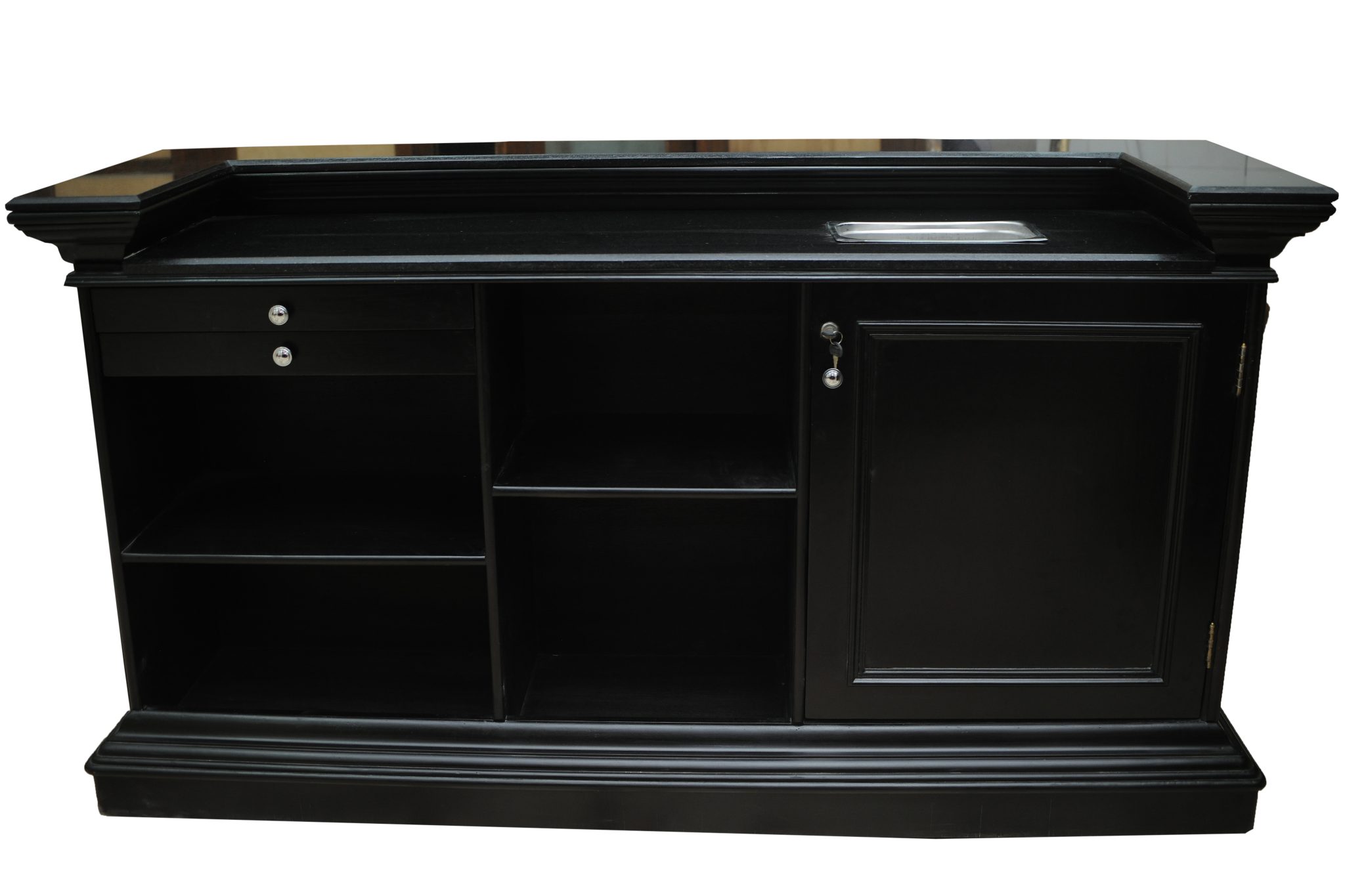 Portable Bar on Wheels Integrates into Hutch – Bar Cart on Casters ...