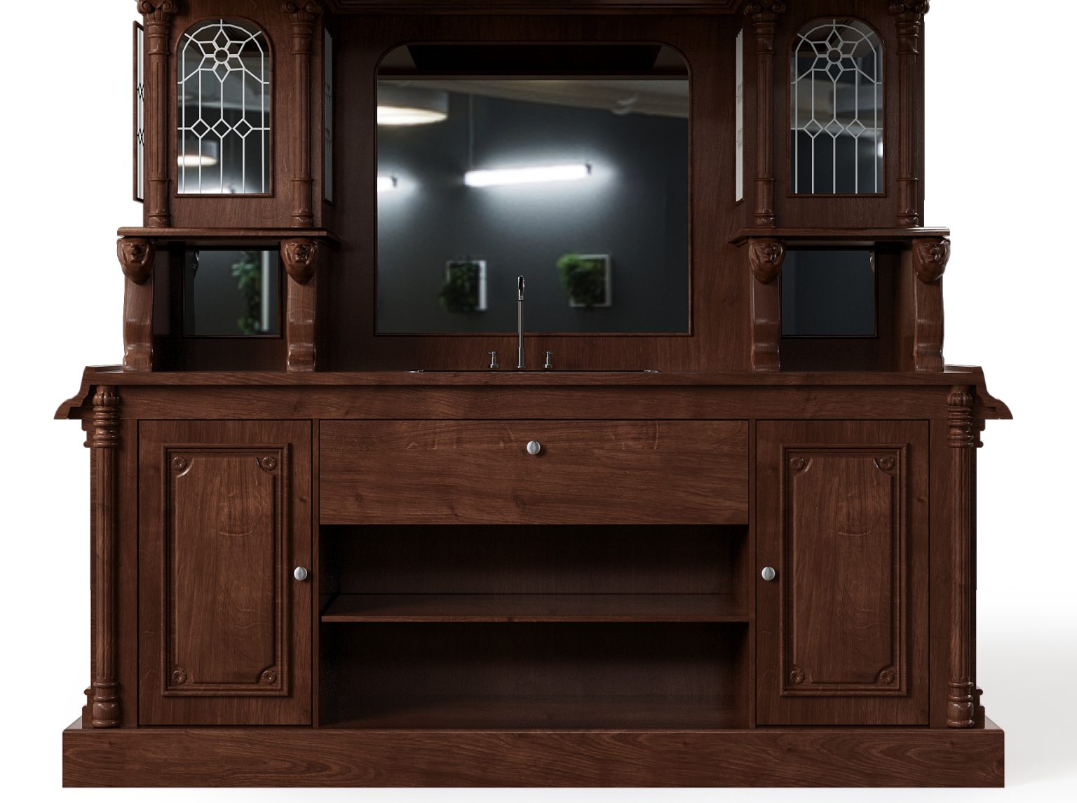 Wooden Home Bar that Combines Victorian Charm with Modern ...