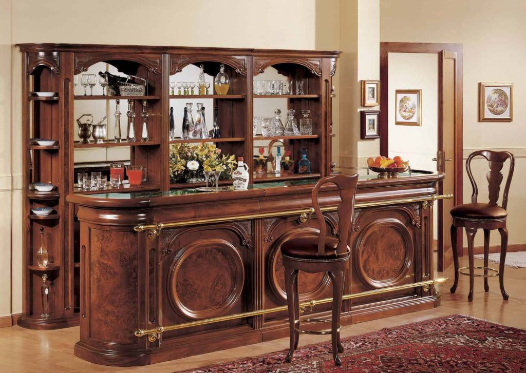 Luxurious Classic Home Bar Combining Craftsmanship & Ornate Details ...